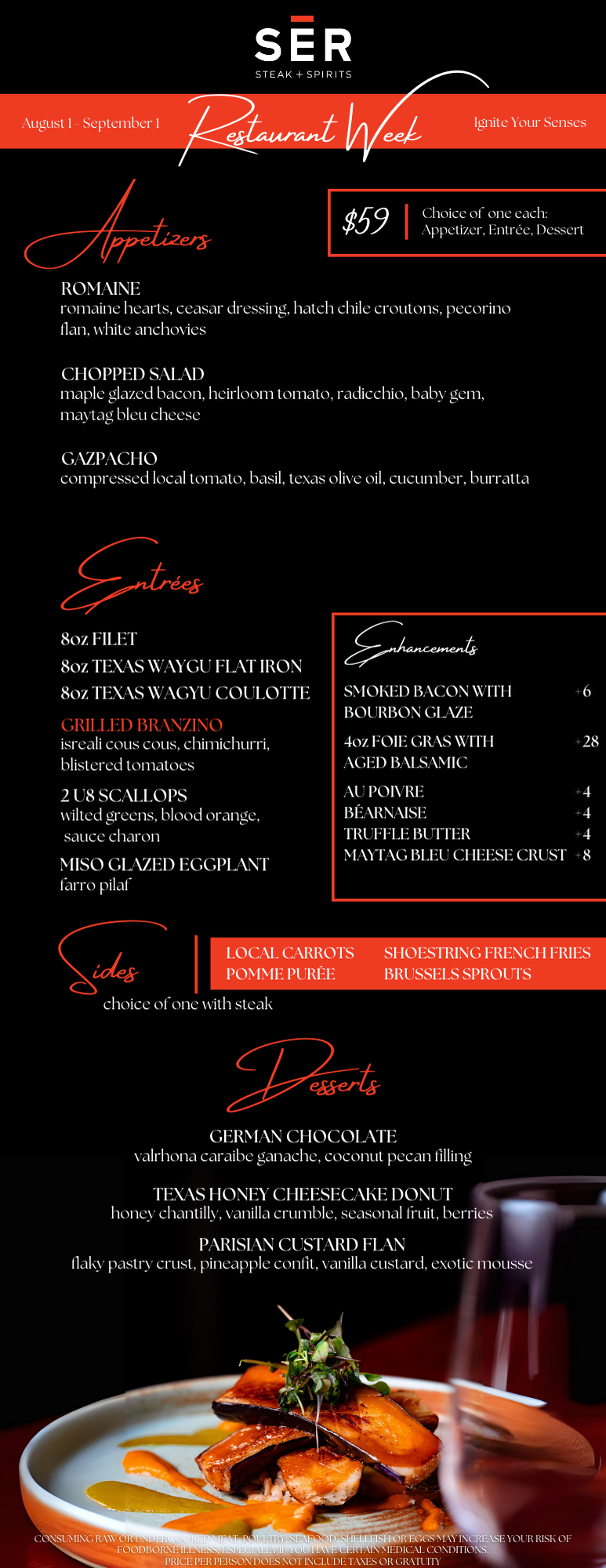 Restaurant Week — SER Steak + Spirits