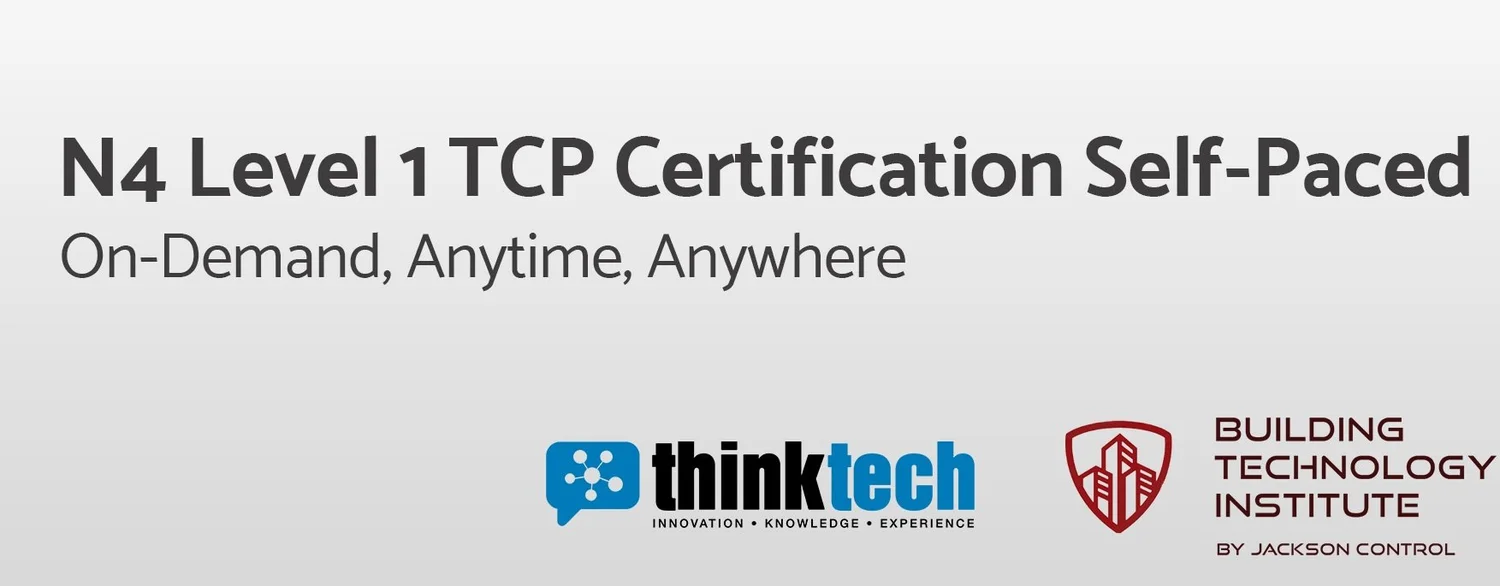 N4 Level 1 TCP Certification - Self Paced (Online) — Jackson Control