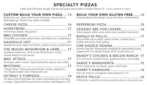 Menu — For all