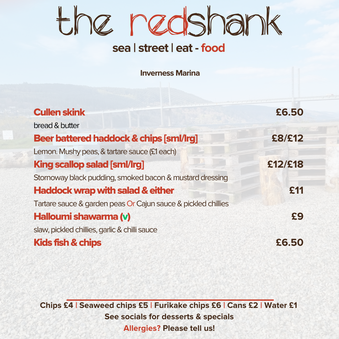 Menu — The Redshank