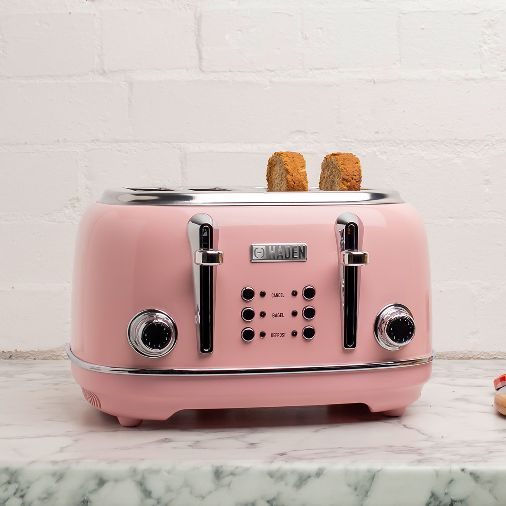 Dorset 2-Slice Wide Slot, Stainless Steel Toaster - Putty — Haden Canada