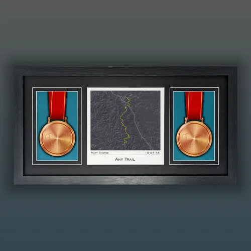 Trail Map, Photo & Medal Display Frame - Cross Country & Trail Running ...
