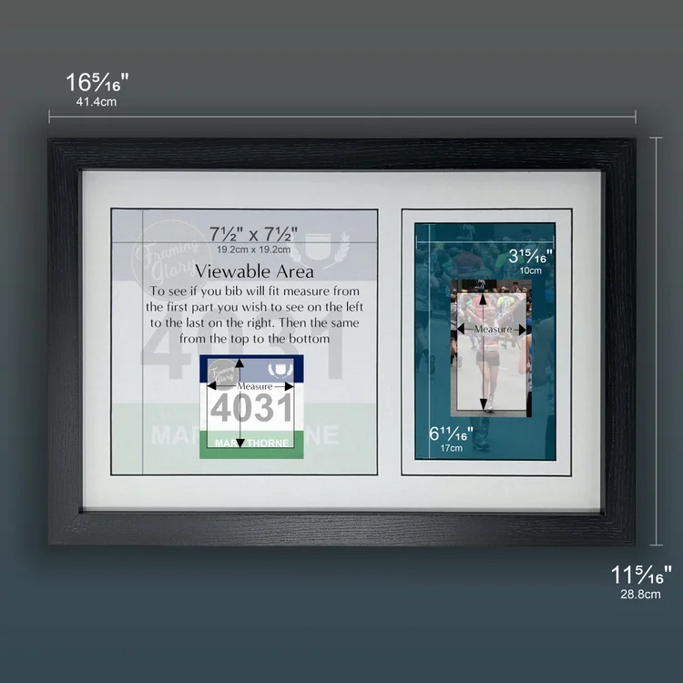 Race Bib, Photo & Medal Display Frame - Runner Gifts - Framing Glory ...