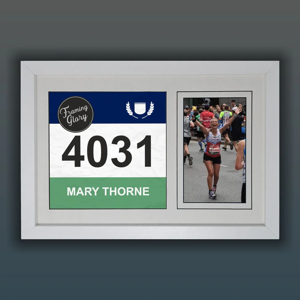 Race Bib & Medal Display Frame - Runner Gifts - Framing Glory - Gifts ...