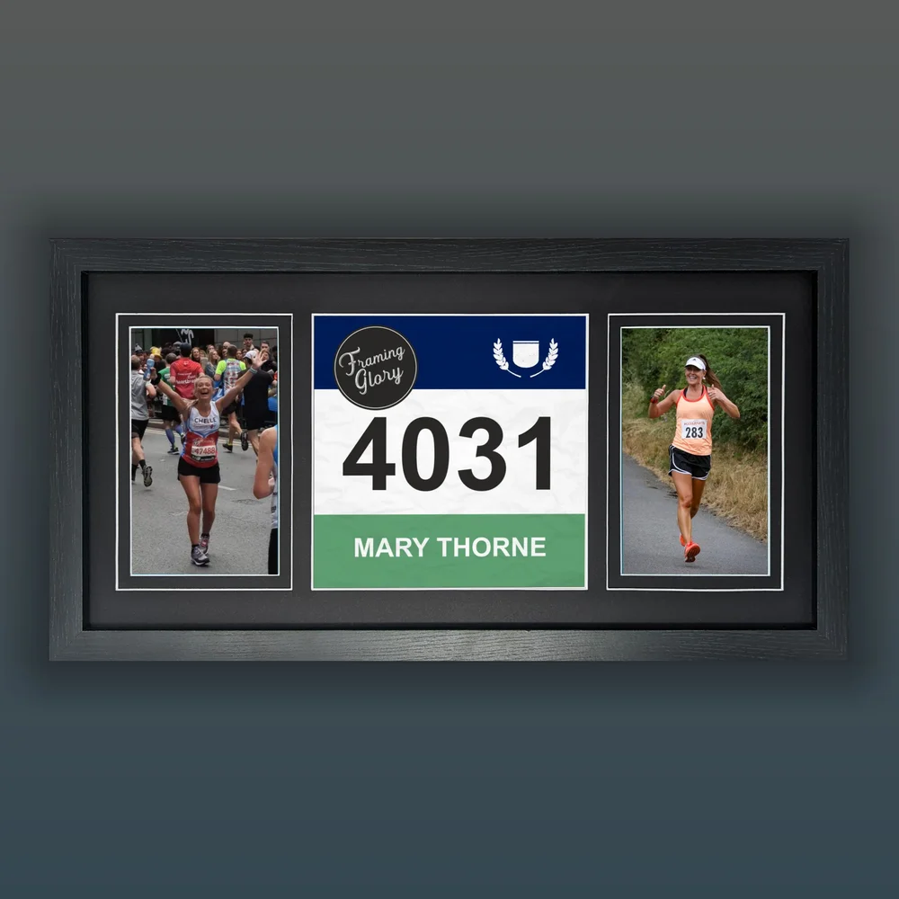 Race Bib, Photo & Medal Display Frame - Runner Gifts - Framing Glory ...