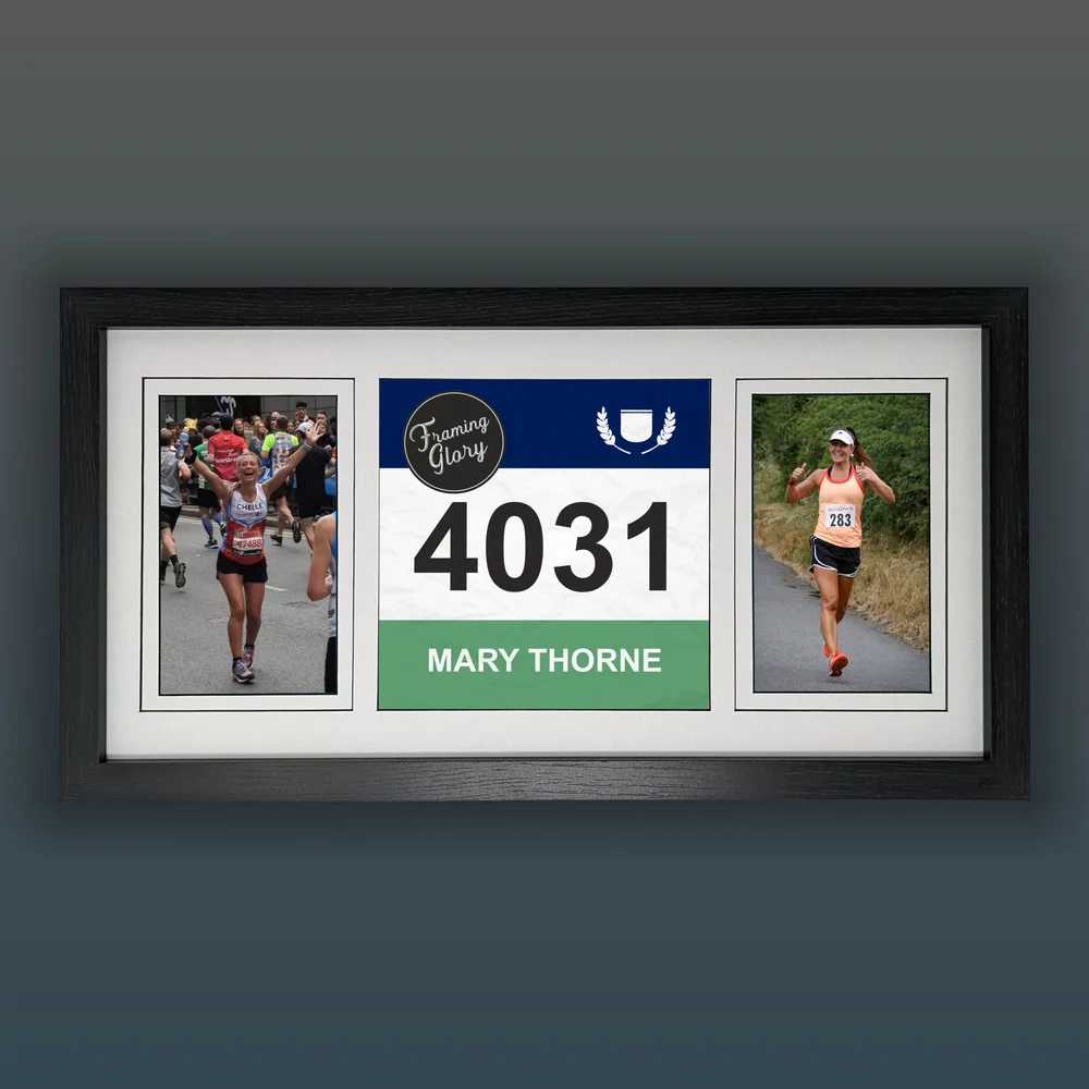 Race Bib, Photo & Medal Display Frame - Runner Gifts - Framing Glory ...