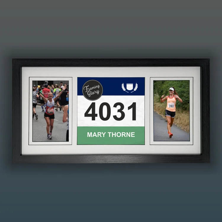 Race Bib, Photo & Medal Display Frame - Runner Gifts - Framing Glory ...