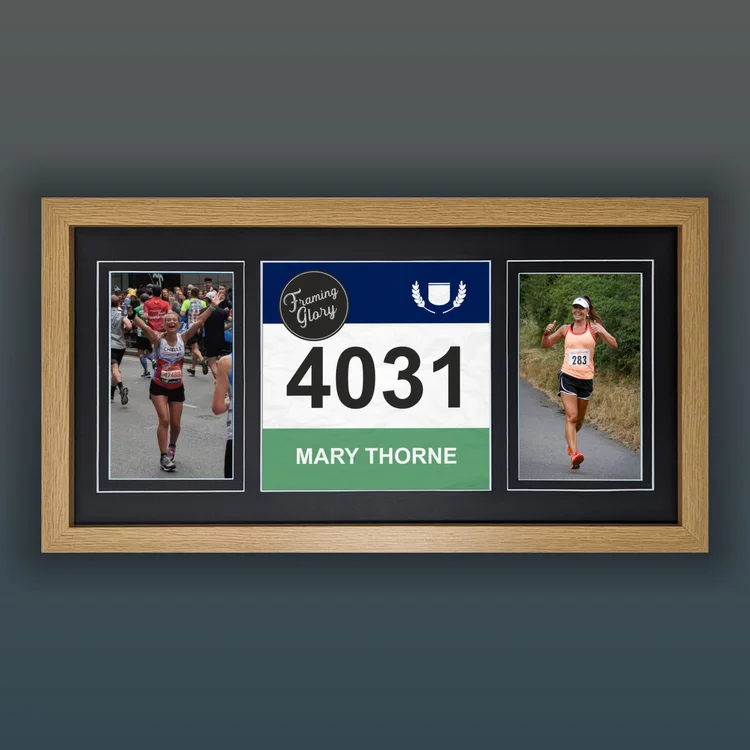 Race Bib, Photo & Medal Display Frame - Runner Gifts - Framing Glory ...