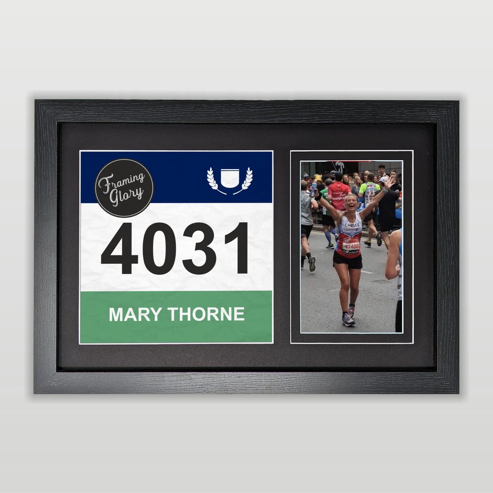 Race Bib & Medal Display Frame - Runner Gifts - Framing Glory - Gifts ...