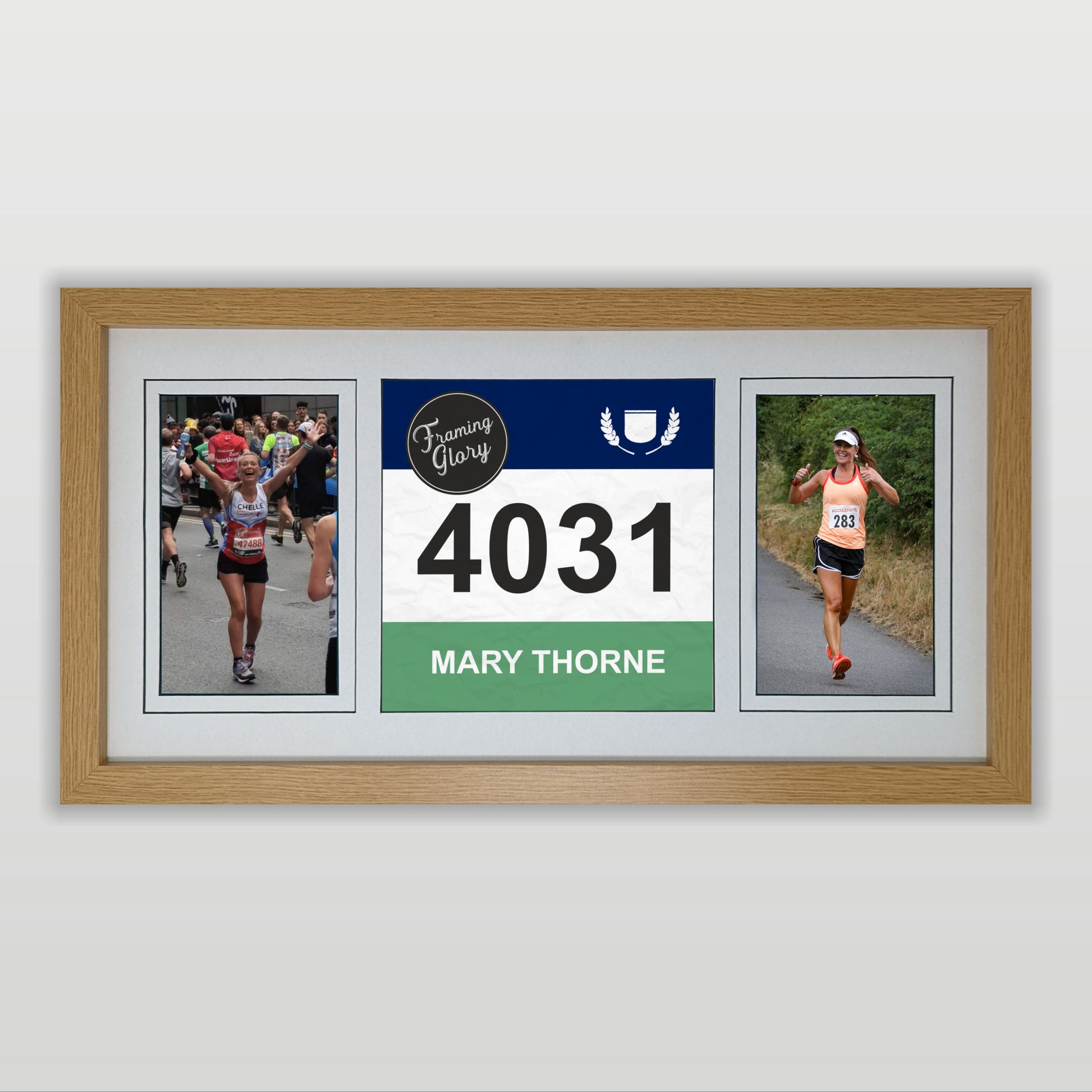 Race Bib & Medal Display Frame - Runner Gifts - Framing Glory - Gifts ...