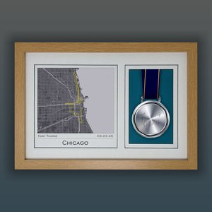 Chicago - Marathon Run Route Map Print - Framed - Marathon Gifts ...