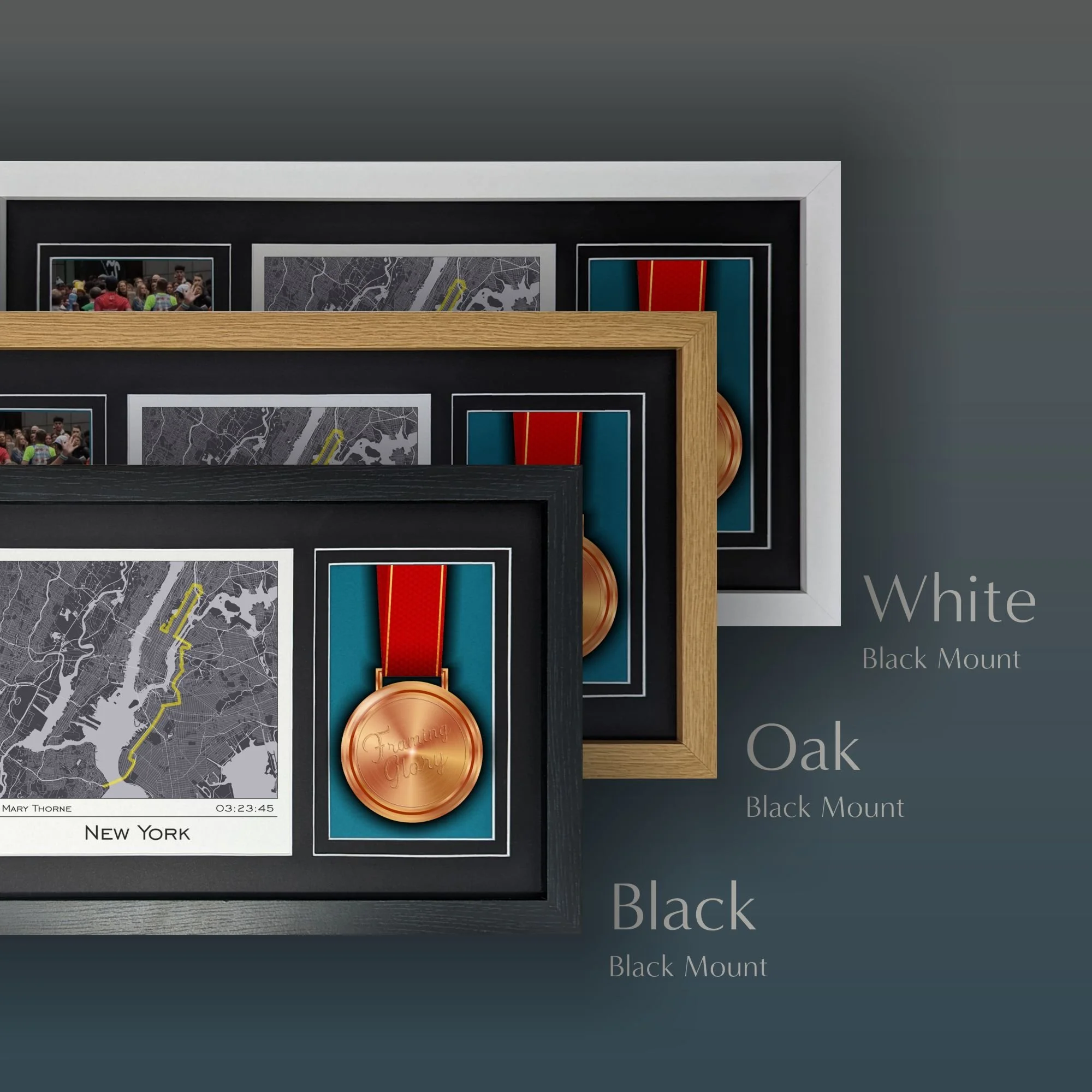 Trail Map, Photo & Medal Display Frame - Cross Country & Trail Running ...