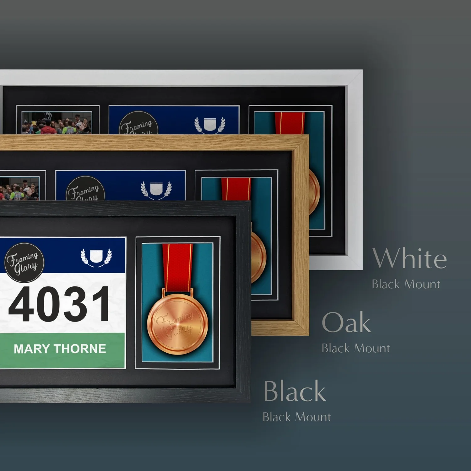 Trail Map, Photo & Medal Display Frame - Cross Country & Trail Running ...