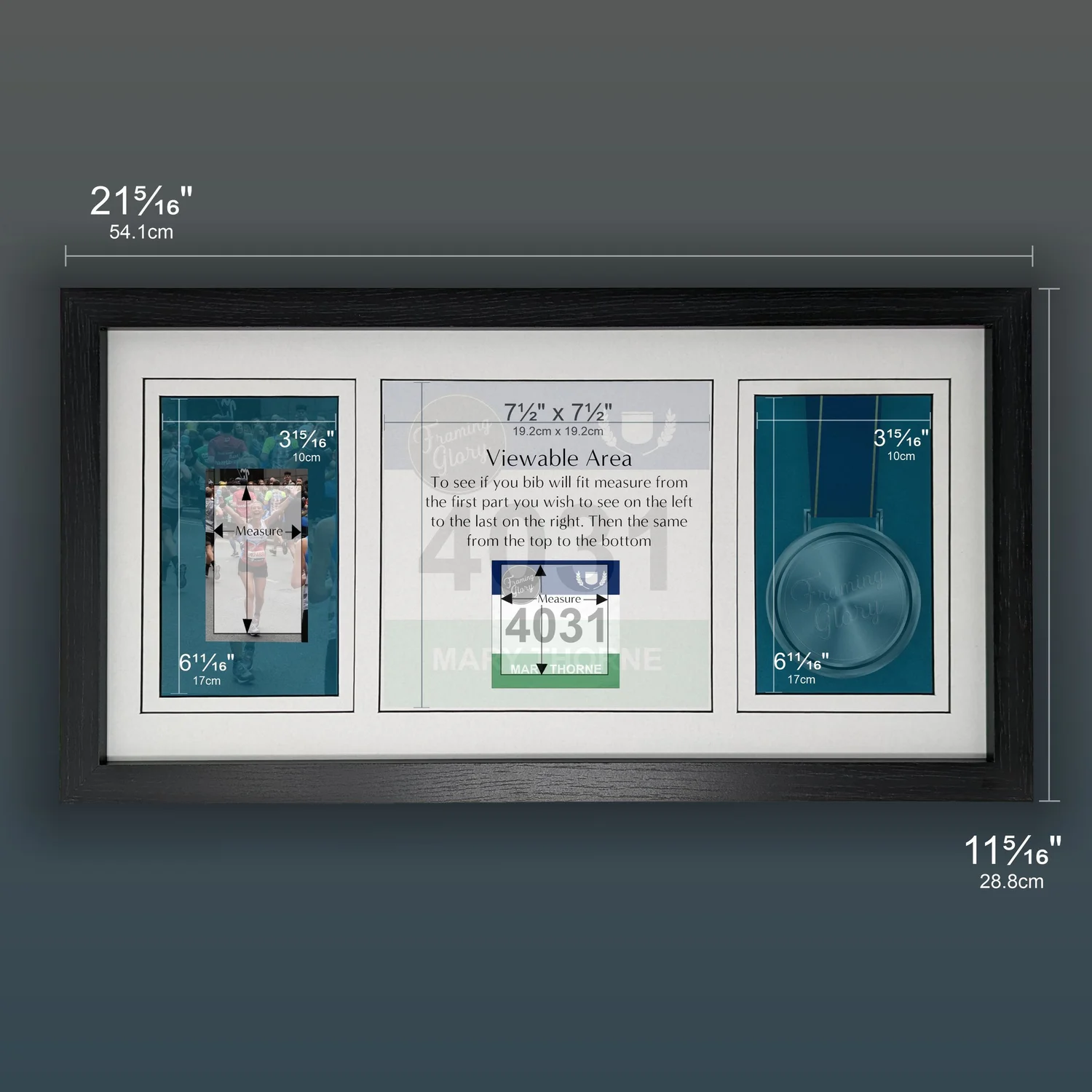 Trail Map, Photo & Medal Display Frame - Cross Country & Trail Running ...