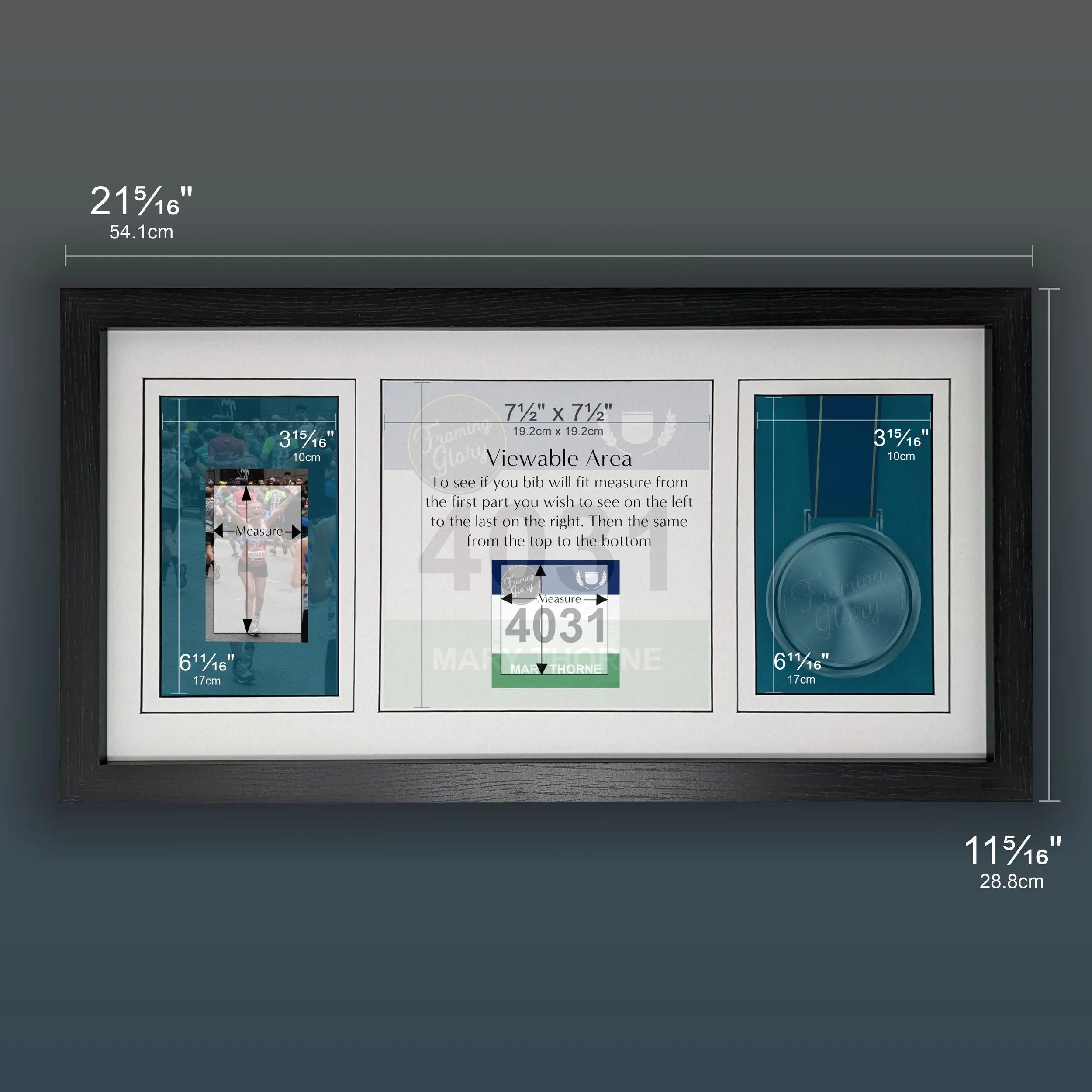 Trail Map, Photo & Medal Display Frame - Cross Country & Trail Running ...