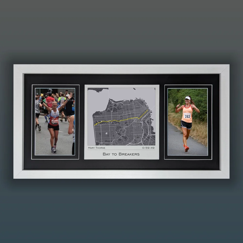 Bay to Breakers - Map, Photo & Medal Display Frame - Marathon Gifts ...