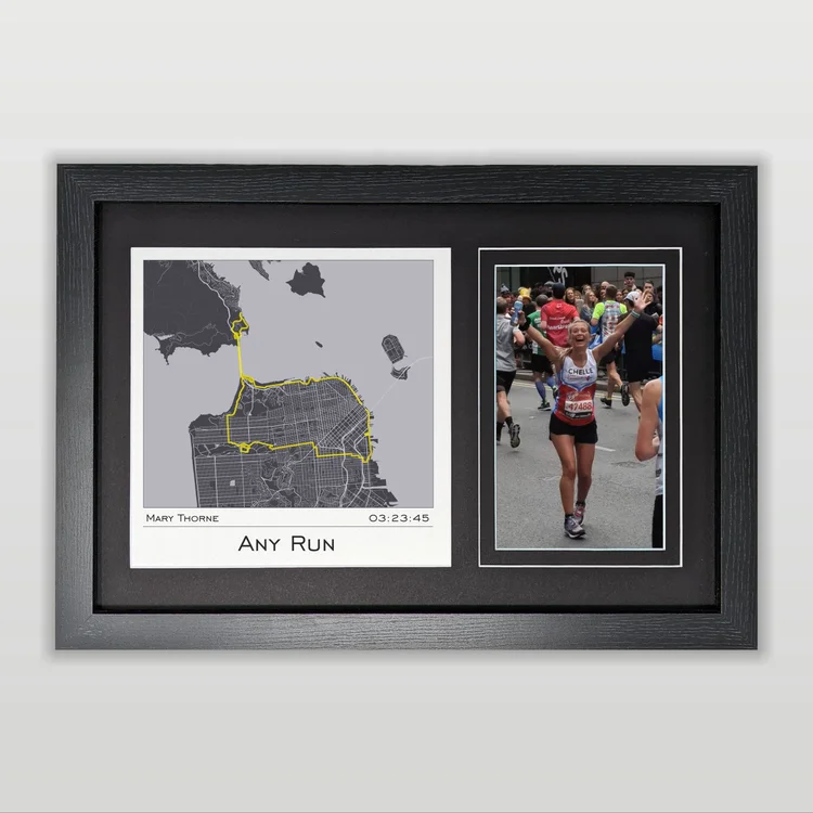 Race Bib & Photo Display Frame - Runner Gifts - Framing Glory - Gifts ...