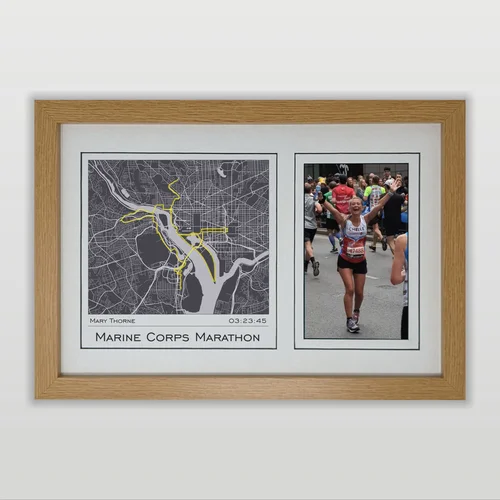 MCM Marine Corps - Marathon - Map & Medal Display Frame - Marathon ...