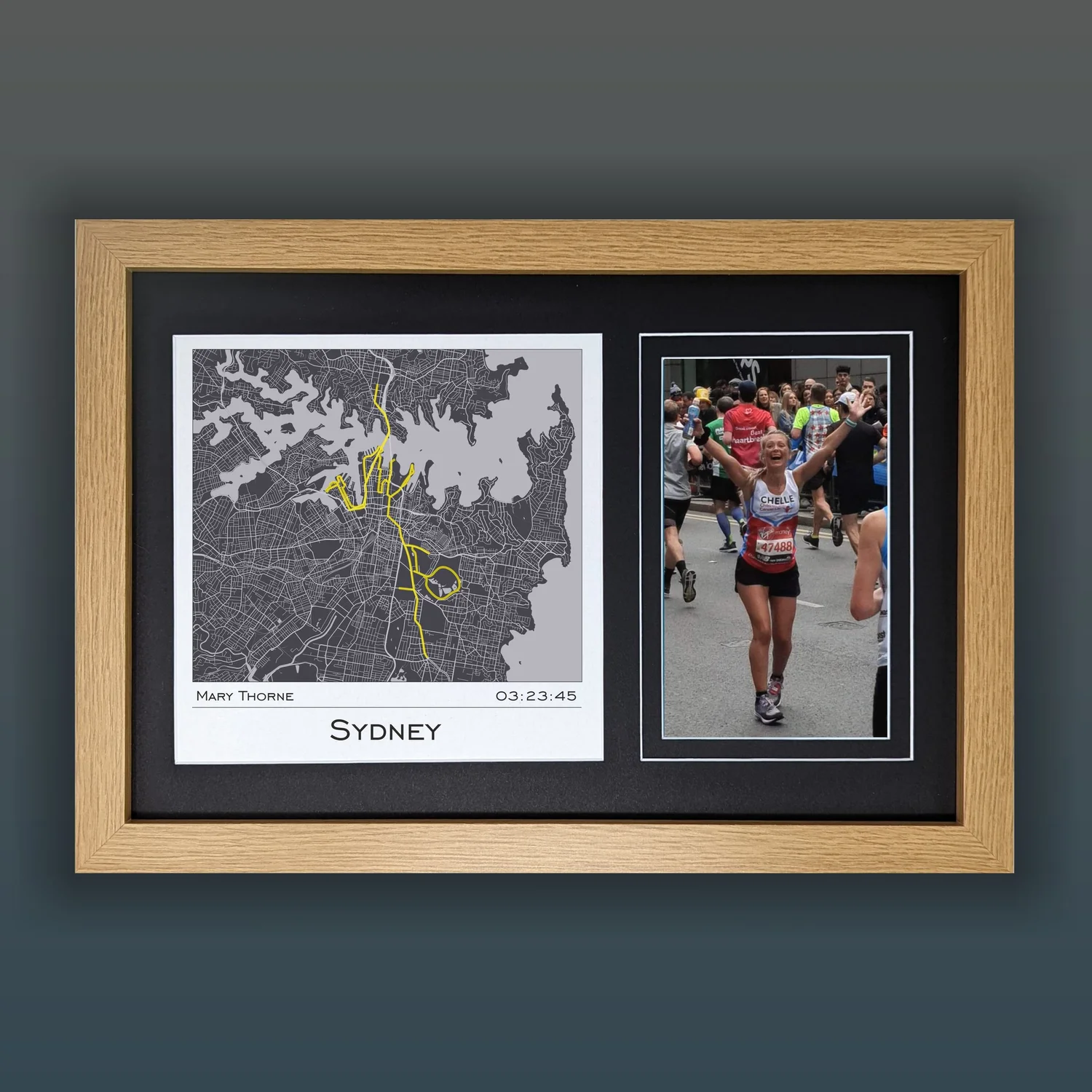 Sydney - Marathon - Map & Medal Display Frame - Marathon Gifts ...
