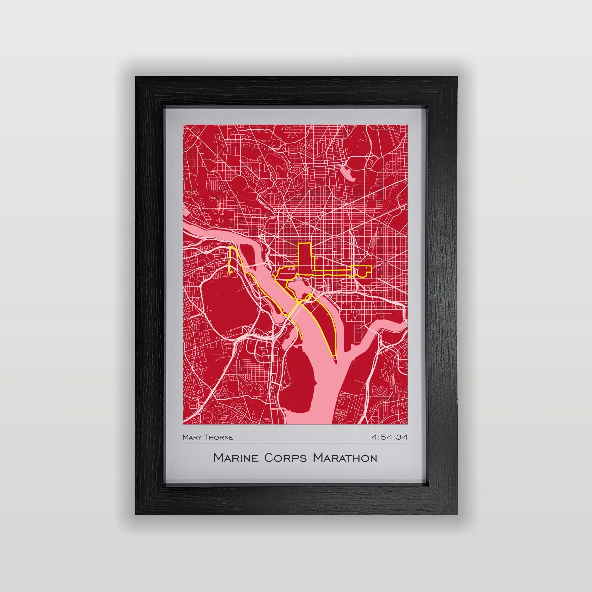 MCM Marine Corps - Marathon - Map, Photo & Medal Display Frame ...