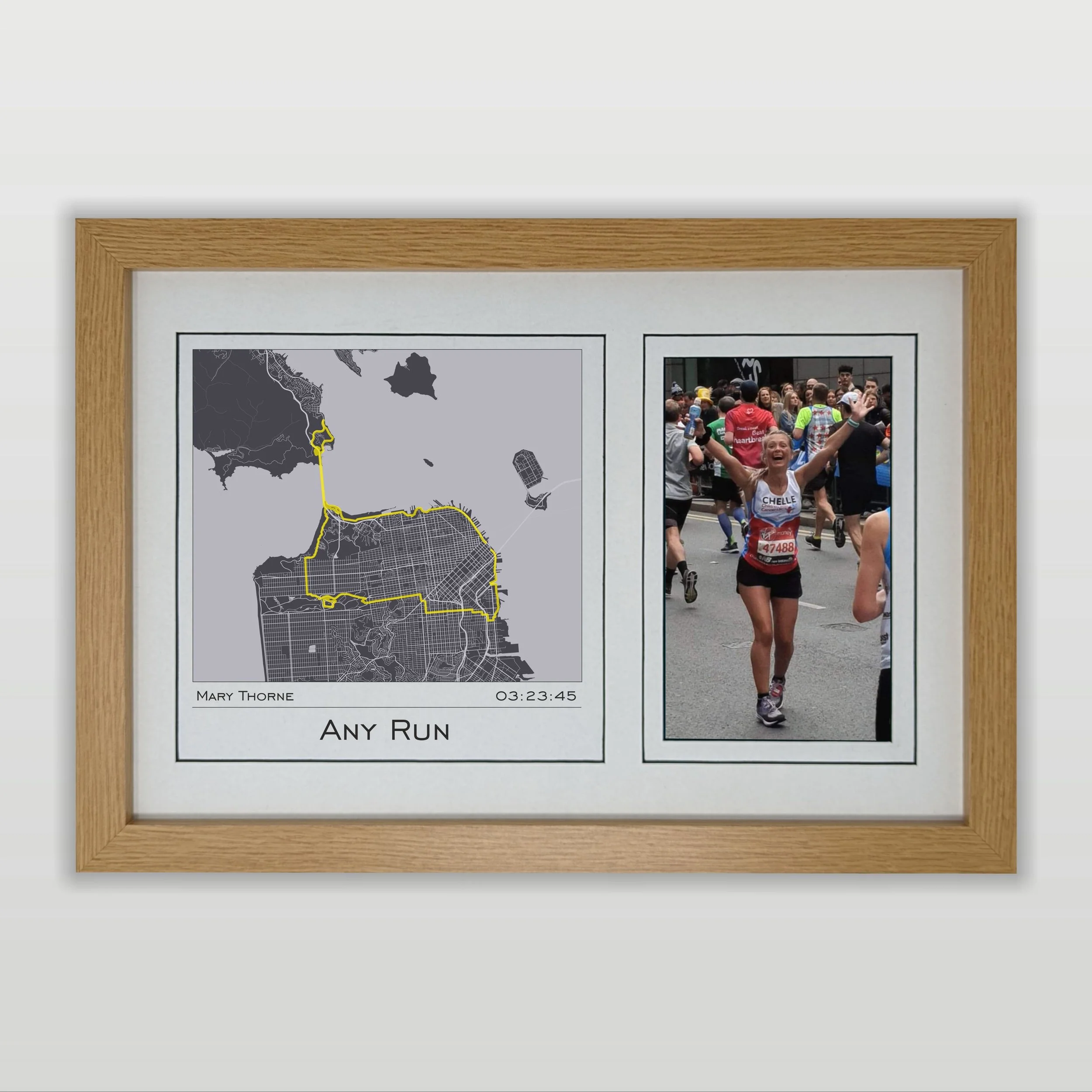 Race Bib & Photo Display Frame - Runner Gifts - Framing Glory - Gifts ...