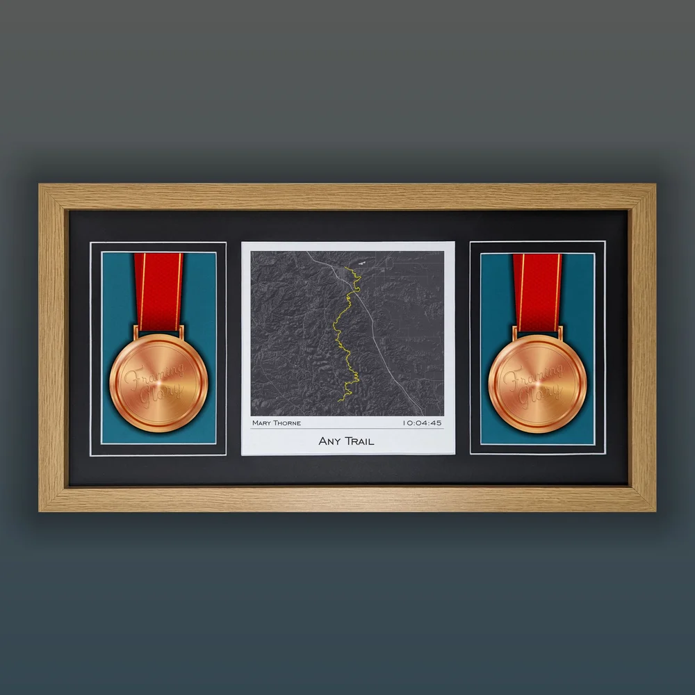 Trail Map, Photo & Medal Display Frame - Cross Country & Trail Running ...