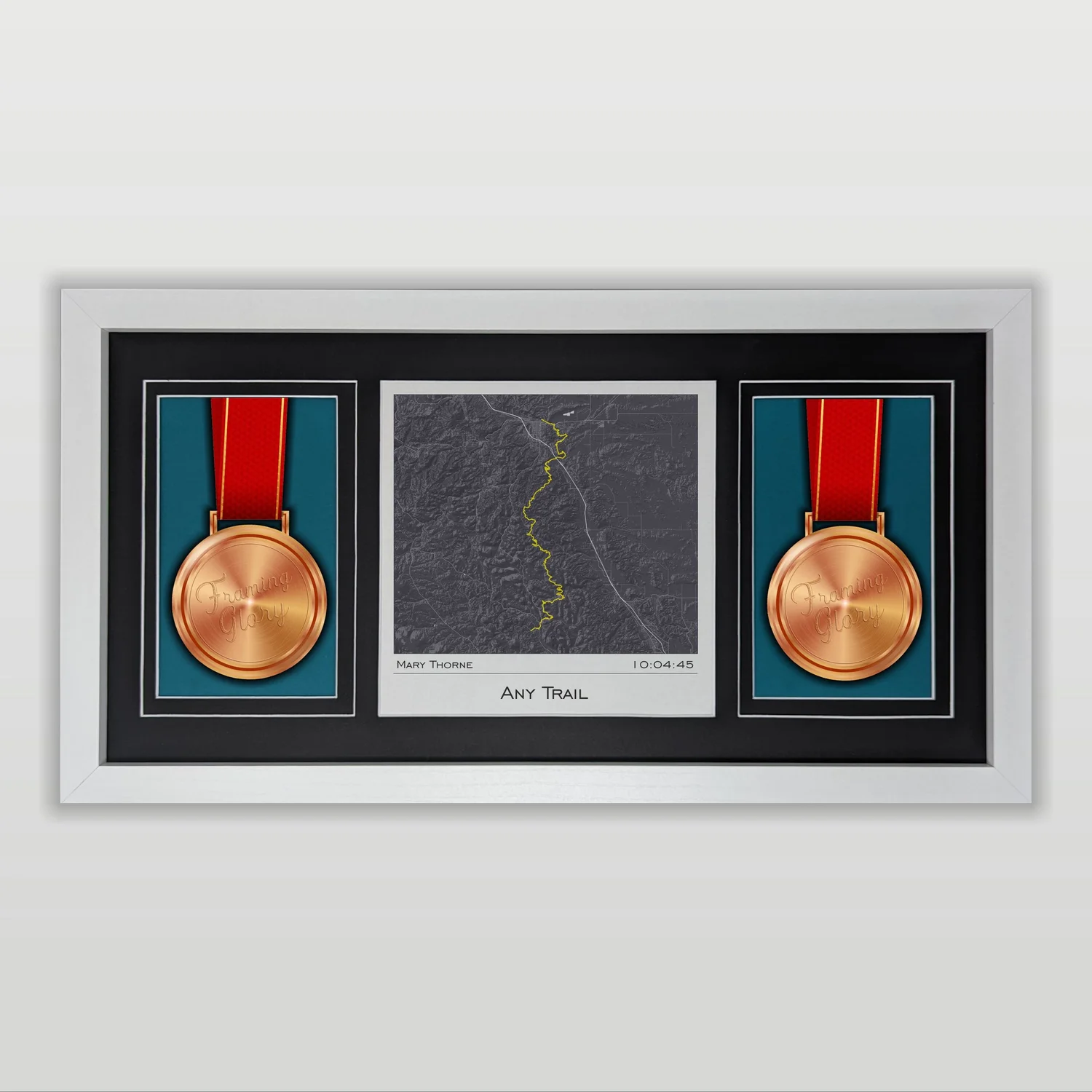 Trail Map, Photo & Medal Display Frame - Cross Country & Trail Running ...