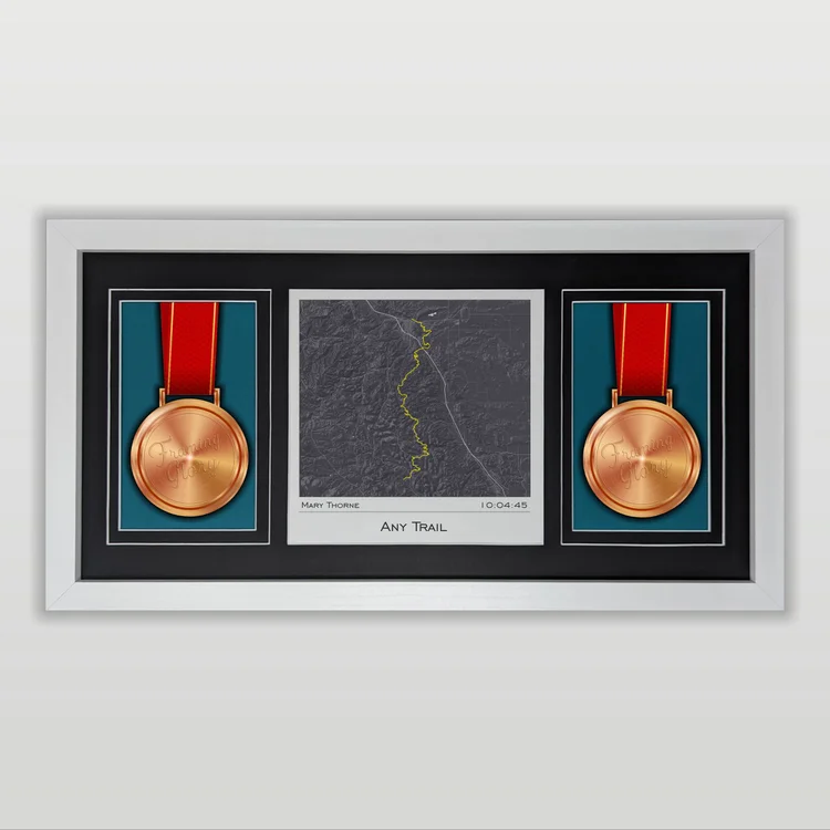 Trail Map, Photo & Medal Display Frame - Cross Country & Trail Running ...