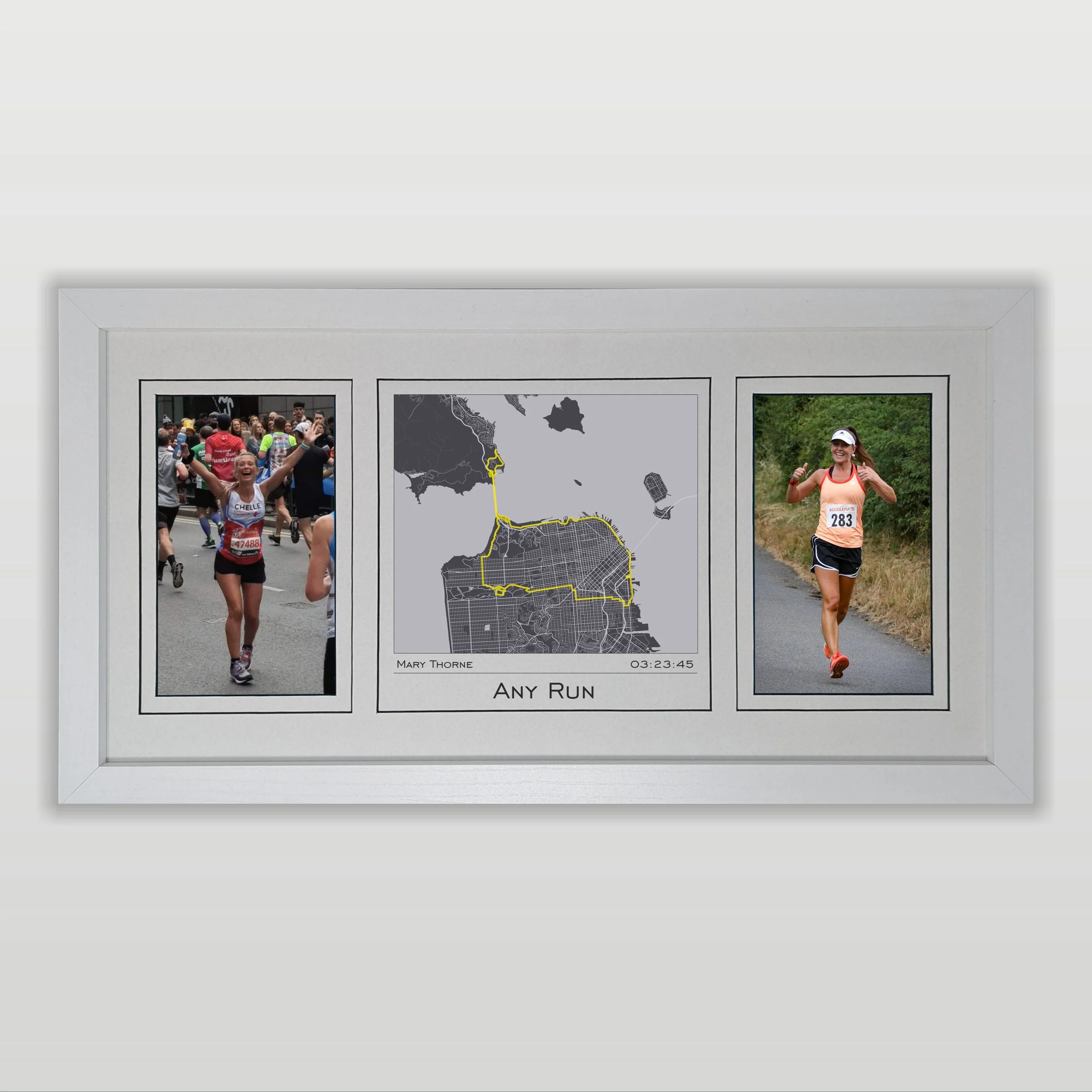 Race Bib & Photo Display Frame - Runner Gifts - Framing Glory - Gifts ...