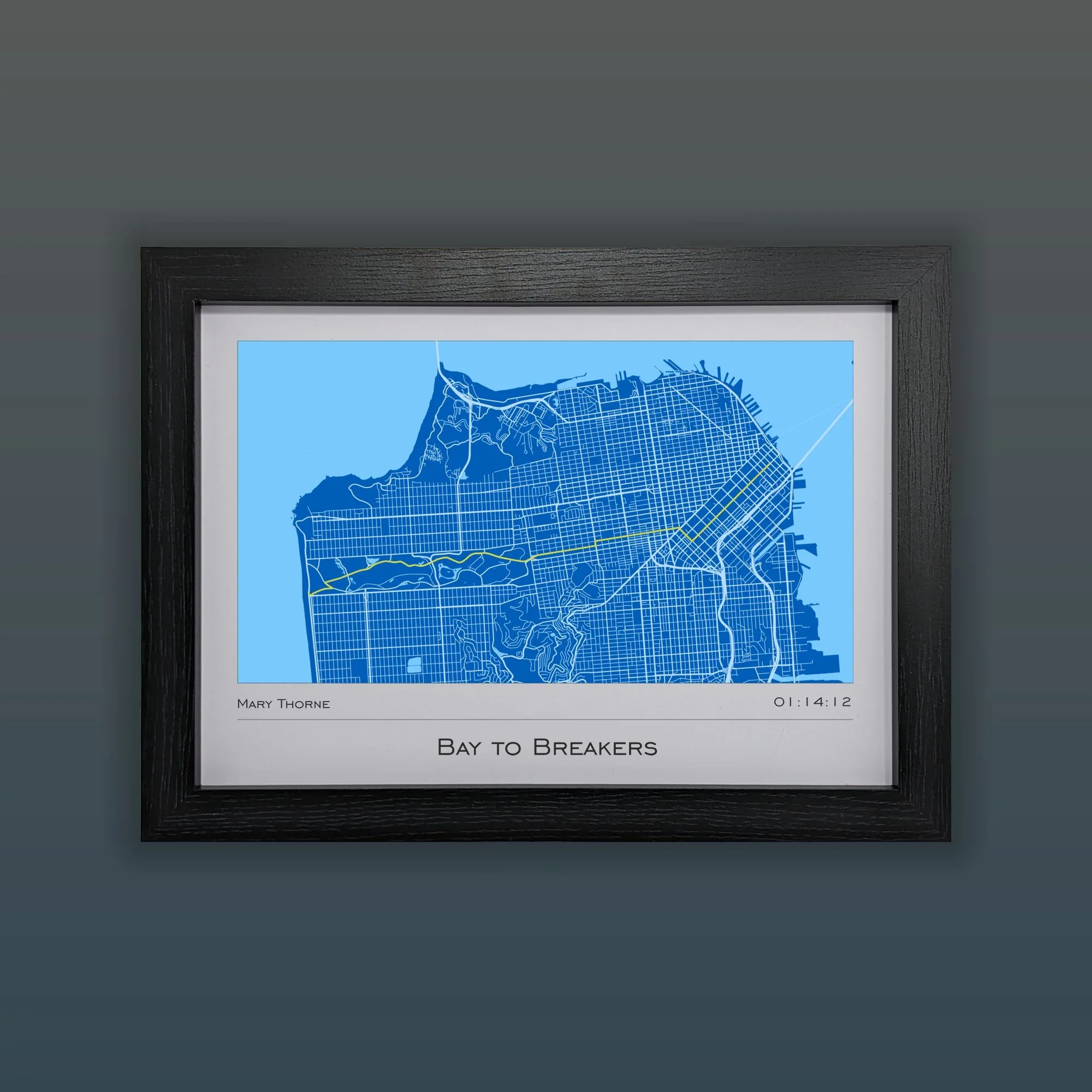 Bay to Breakers - Map & Photo Display Frame - Marathon Gifts - Framing ...