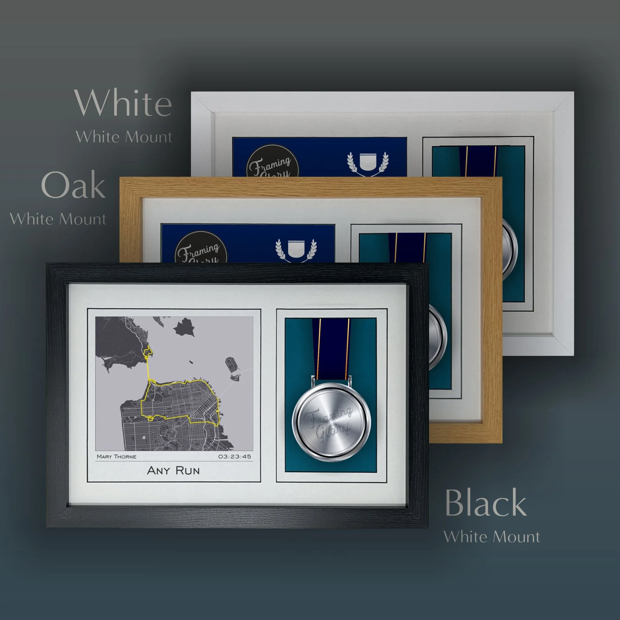 Map & Medal Display Frame - Runner Gifts - Framing Glory - Gifts for ...
