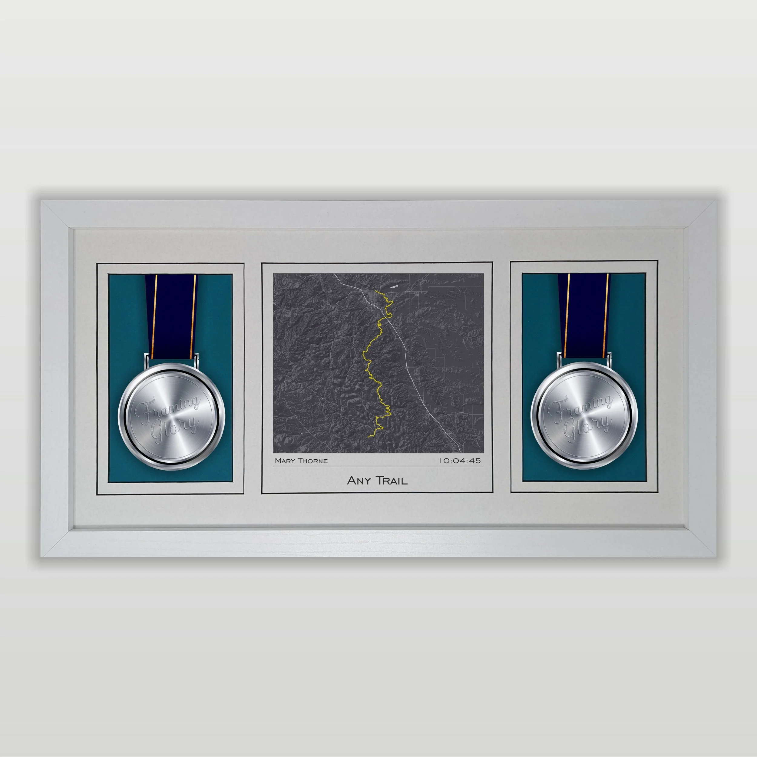Trail Map, Photo & Medal Display Frame - Cross Country & Trail Running ...