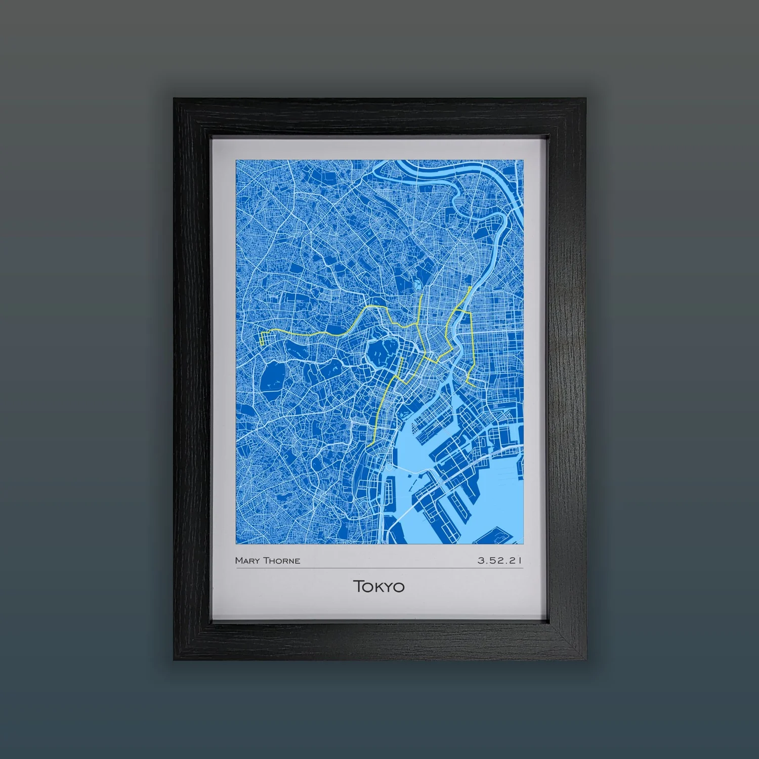 Tokyo - Marathon - Map, Photo & Medal Display Frame - Marathon Gifts ...