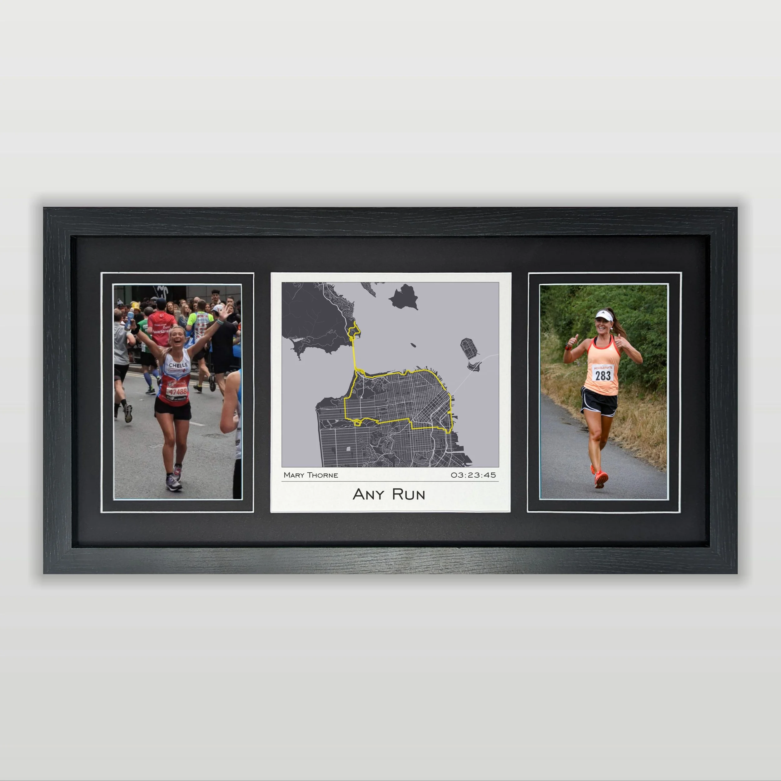 Race Bib & Photo Display Frame - Runner Gifts - Framing Glory - Gifts ...