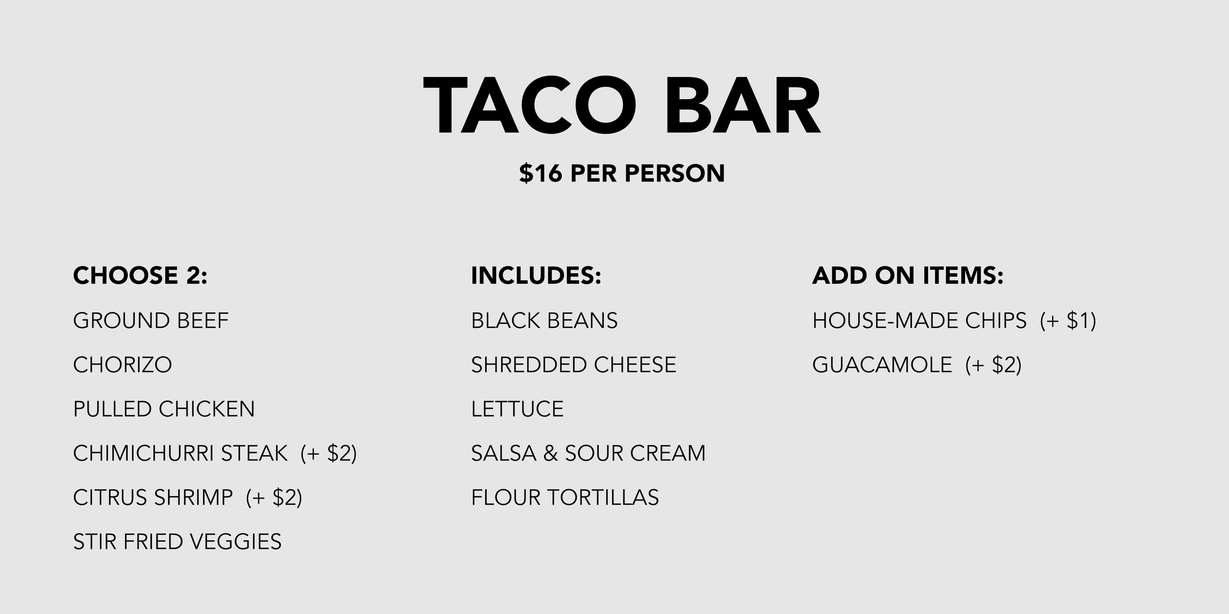 Menu 1 — Above & Beyond Catering and Kitchen