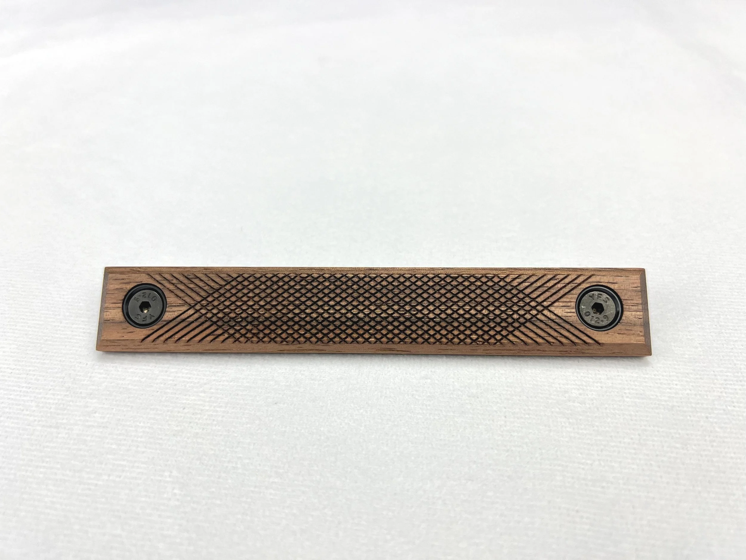Flat Top Checkered Walnut Rail Covers — RAILWOODS M-Lok Rail Covers and ...