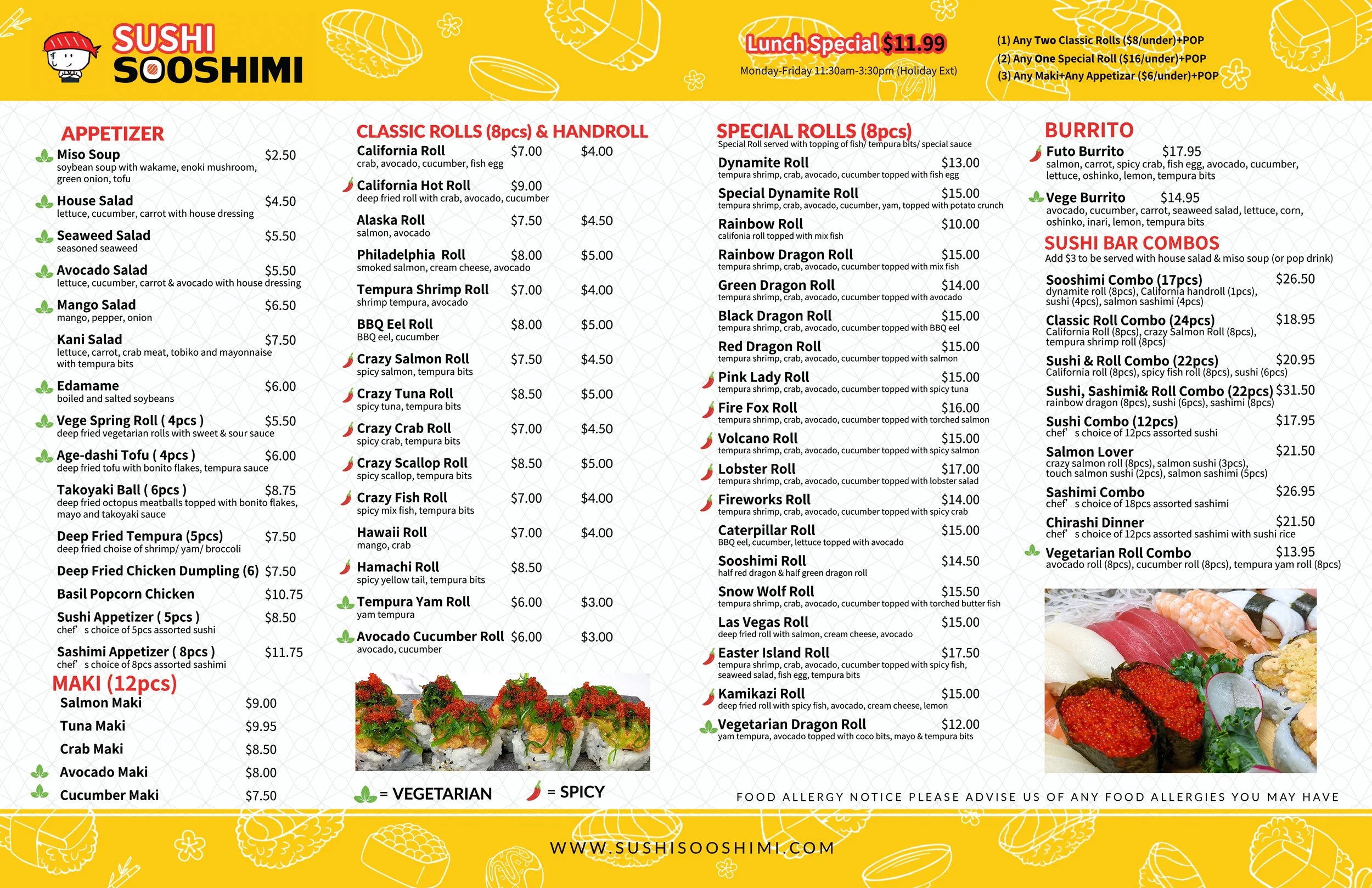 WHOLE MENU — Sushi Sooshimi