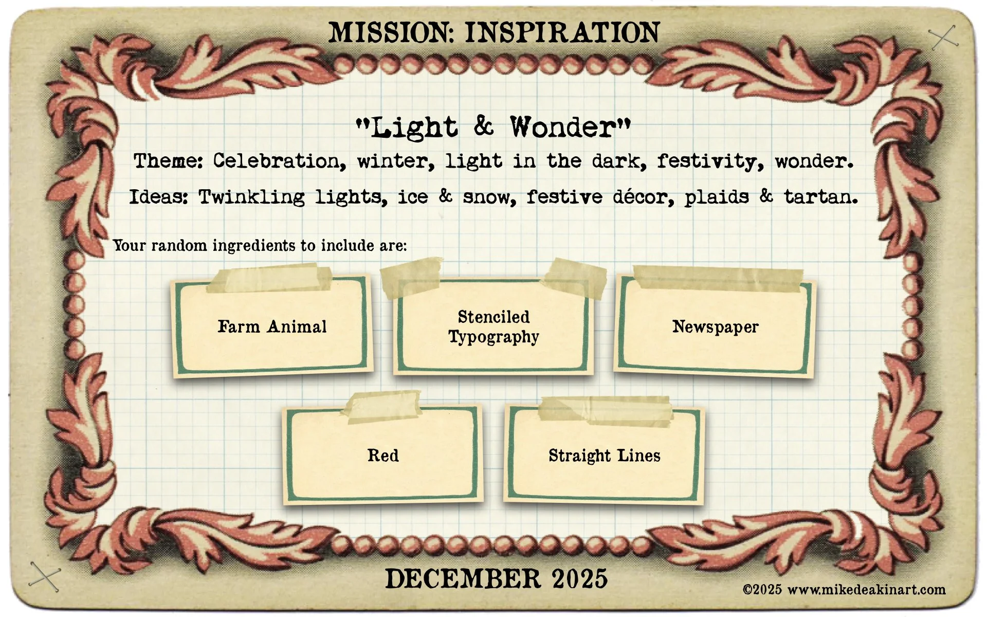 Light & Wonder - December Mission:Inspiration Art Challenge & Prompts ...