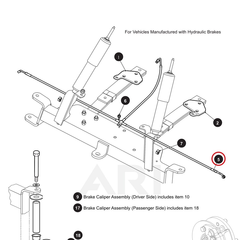 EZGO 21086G1 Torque Spider Assembly For Bendix Brakes. One Per Drum ...