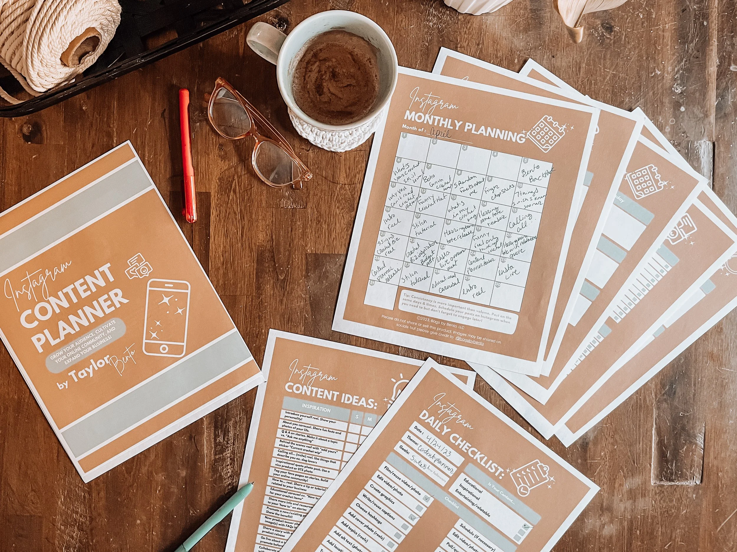 Modern Canva Crochet Pattern Template — bags by bento
