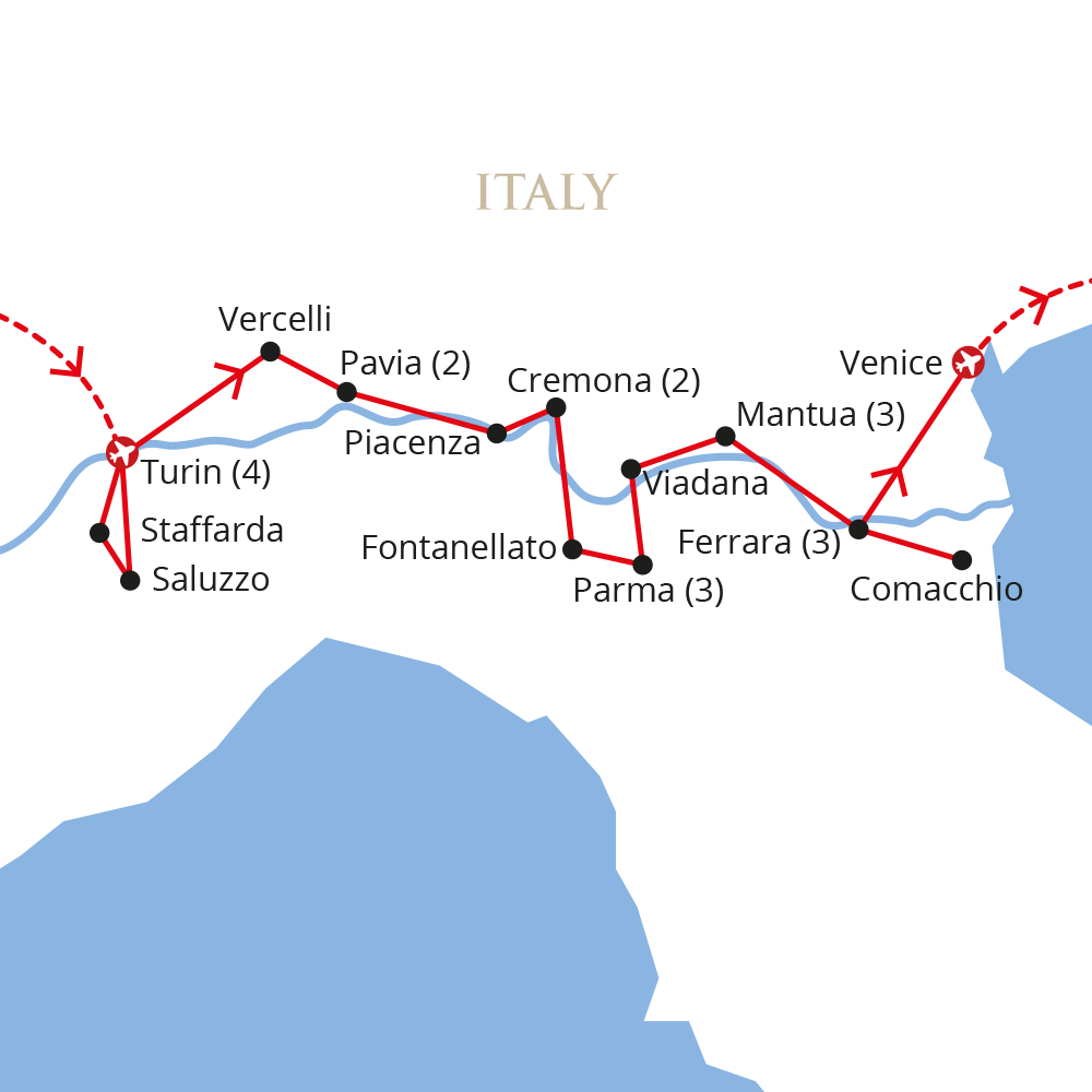 Cities of the River Po Italy Tour April 2026 — Academy Travel ...