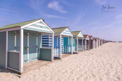 Pretty pastel beach huts at West Wittering by Zoë Power | Beautiful ...