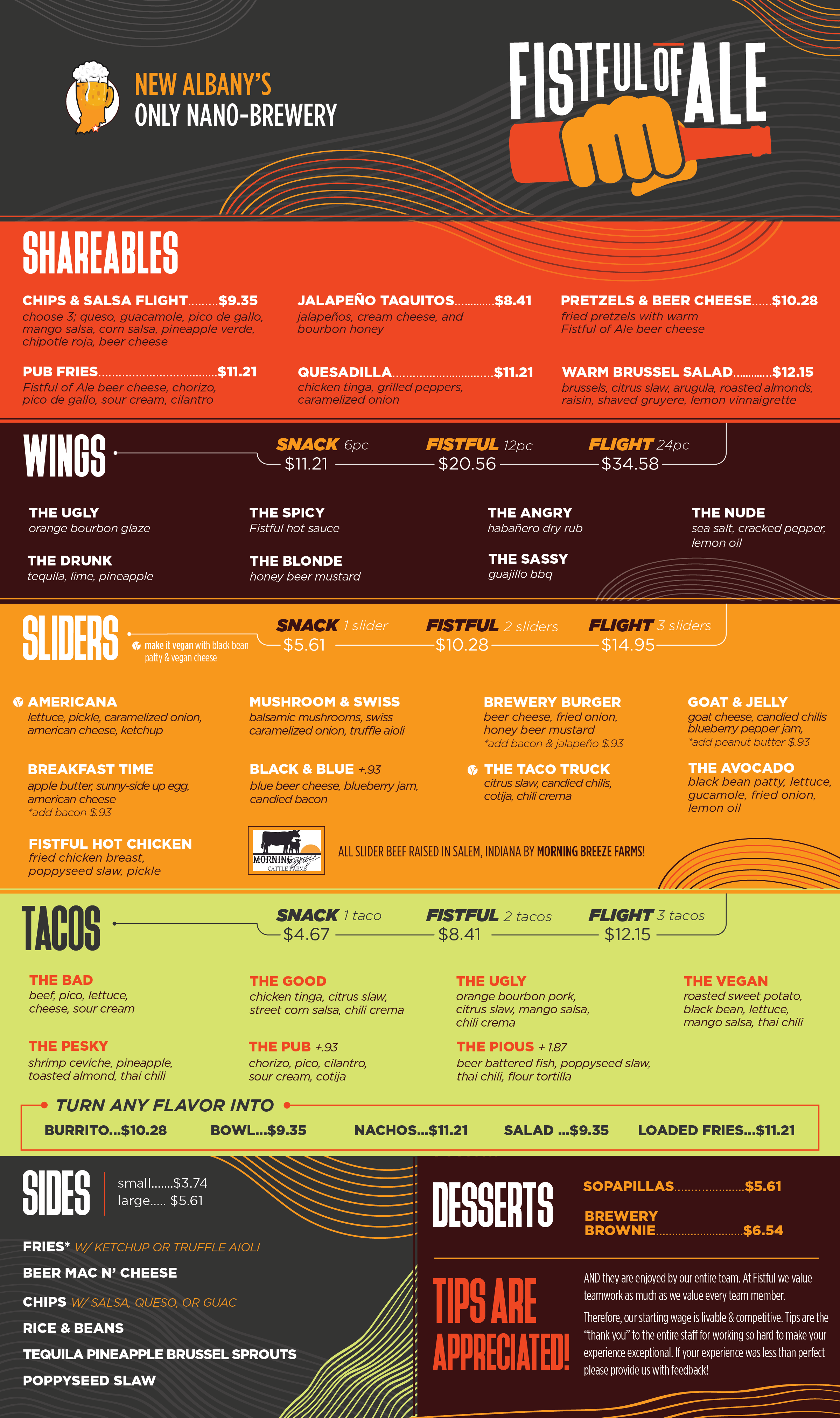 Menu — Fistful of Ale