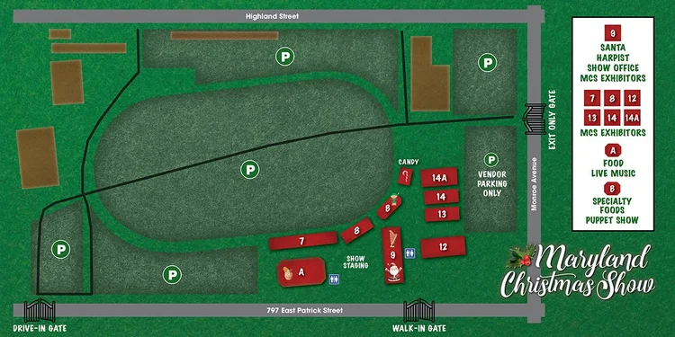 Grounds Map — Maryland Christmas Show