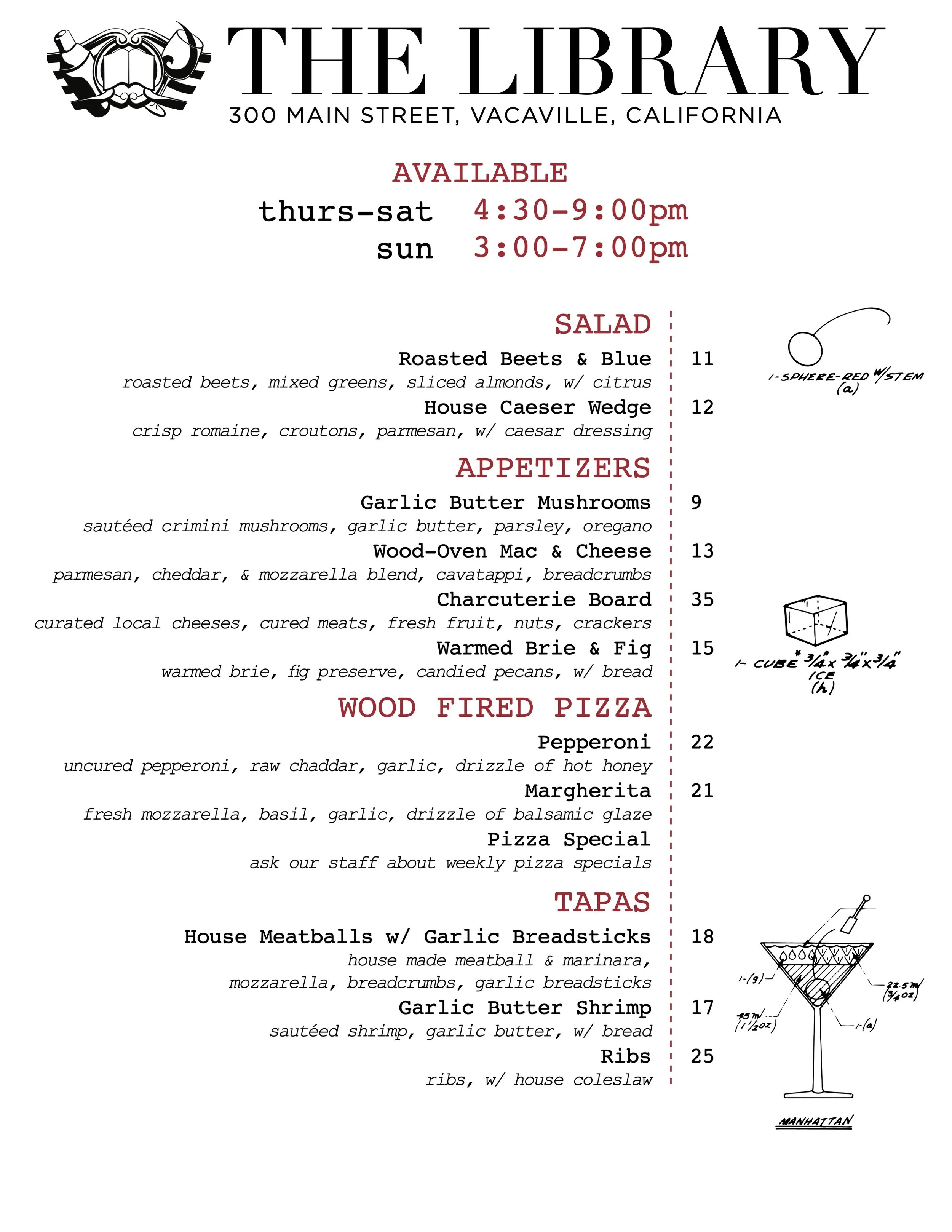 The Library | Craft Cocktails & Woodfired Eats