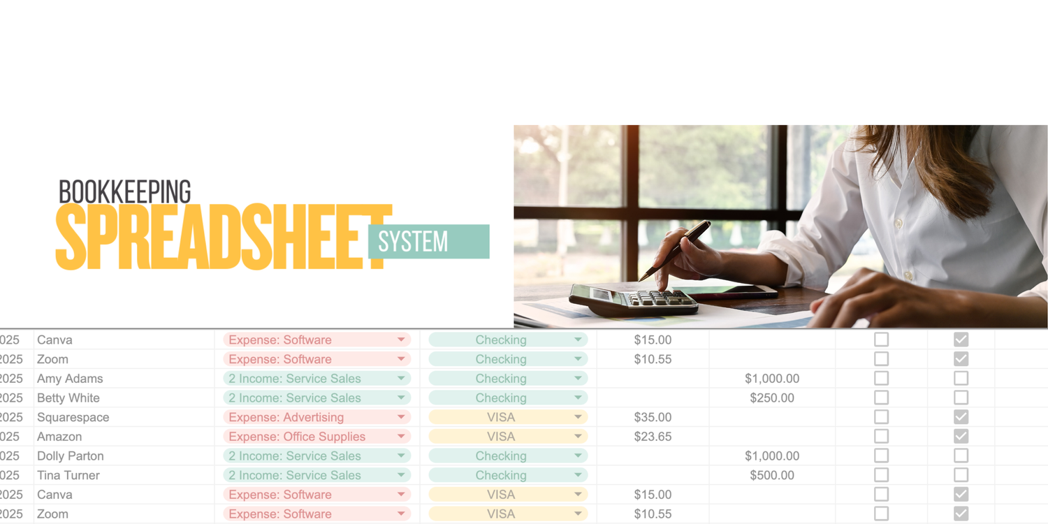 Spreadsheet Bookkeeping System — Becky Edwards