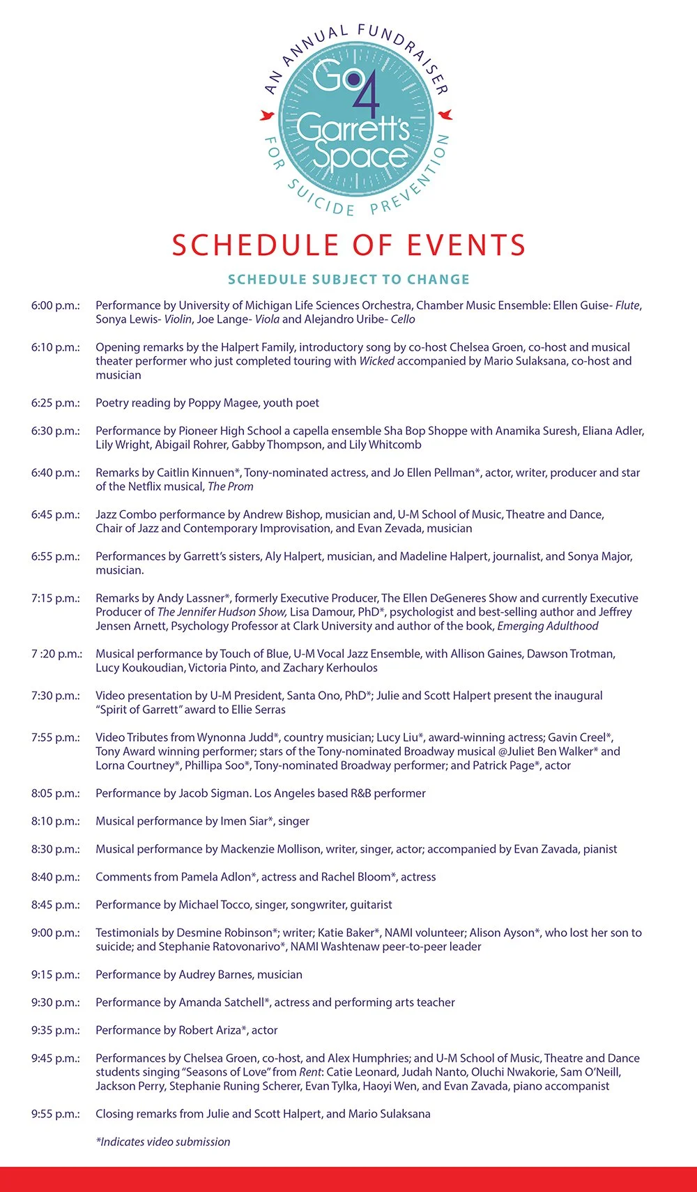 Go4 2023 Schedule — Garrett's Space