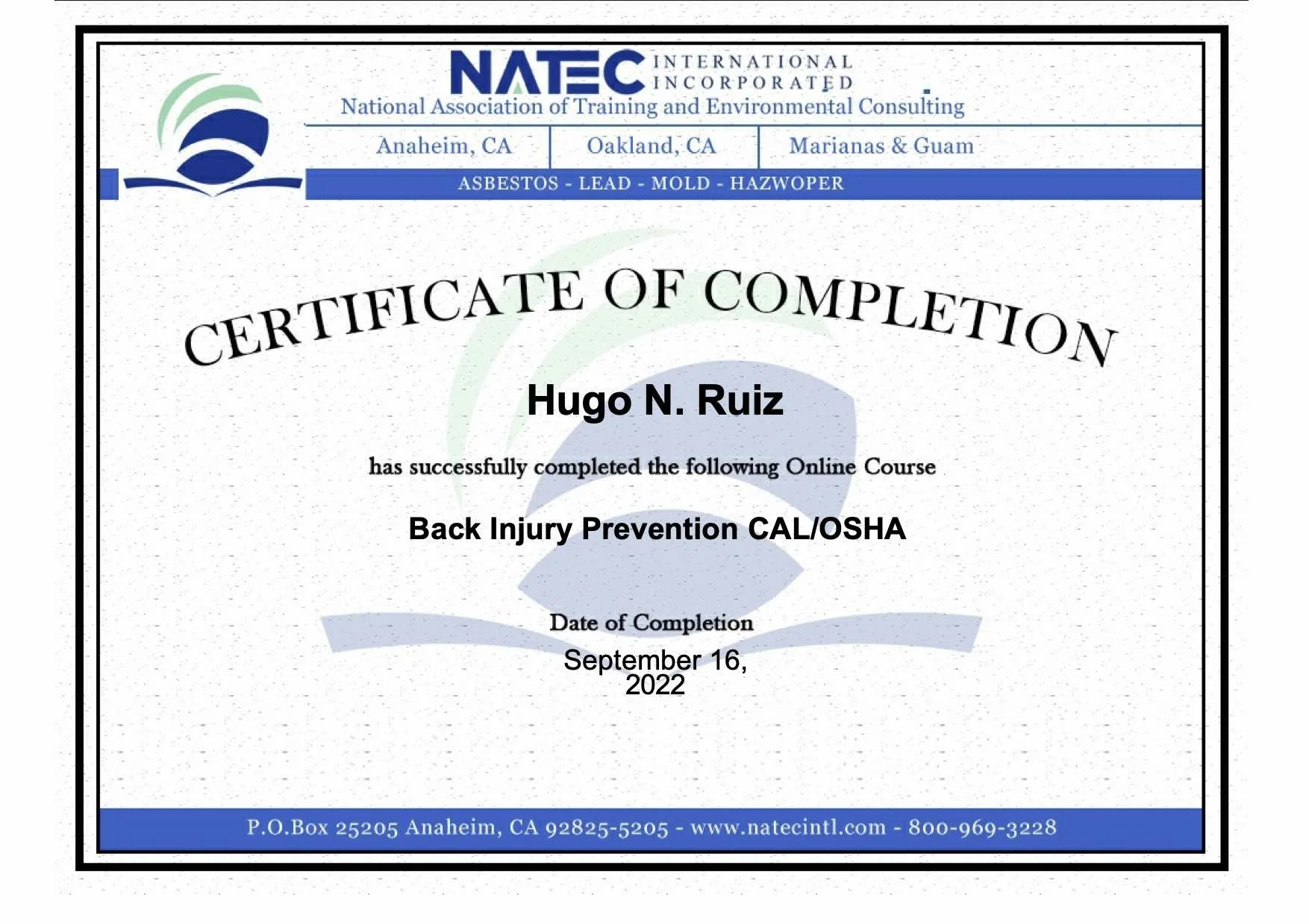 General 2 — The Colores Painting Co Inc