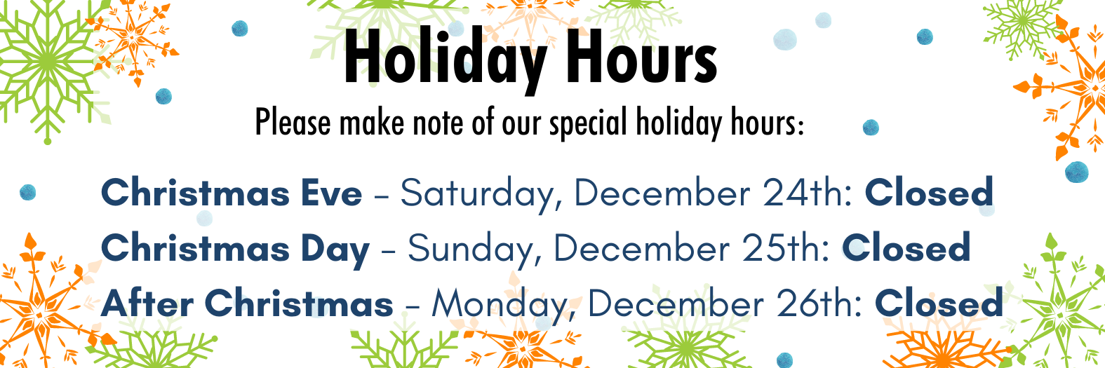 Planning Ahead for Holiday Hours & Severe Weather — Thrive CU