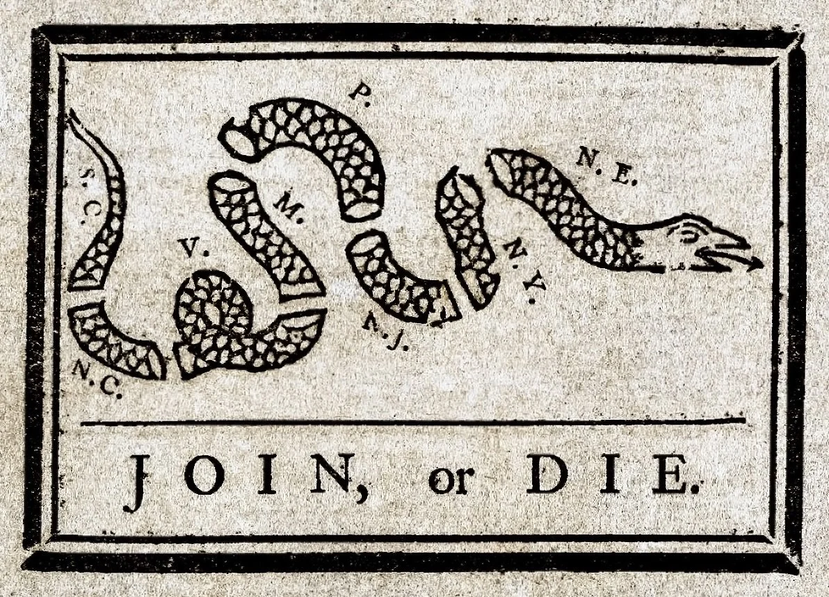 "Don't Tread on Me": Rattlesnakes, Cottonmouths, "Join or Die", and the ...